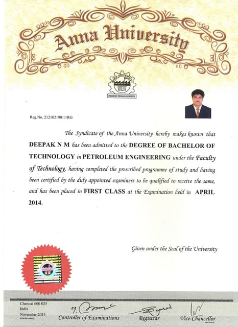 B.com Degree Certificate | PDF