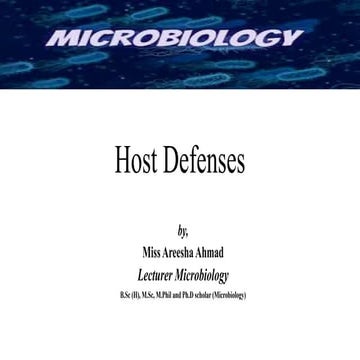 DPT - Host Defense | PPTX | Infectious Diseases | Diseases and Conditions