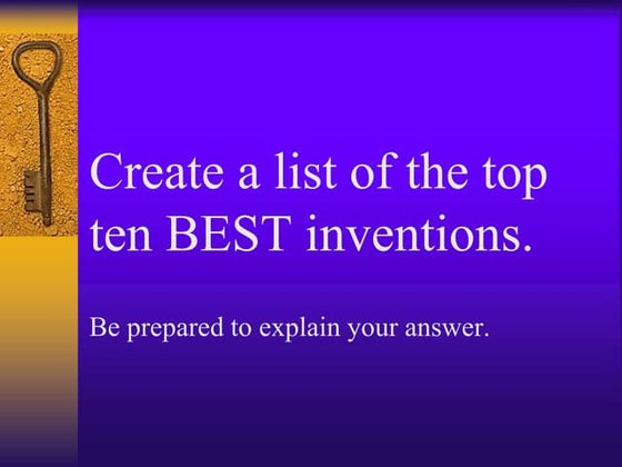 Inventions that changed the world | PPT