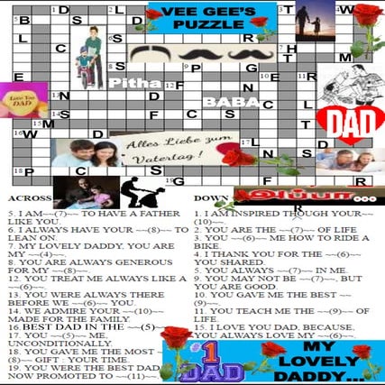 FATHERS DAY CROSSWORD PUZZLE | PPTX