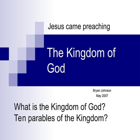 the kingdom of god what is the kingdom o | PPT