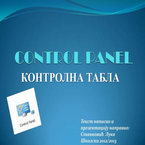 Kontrolna tabla | PPT