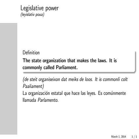Legislative power | PPT