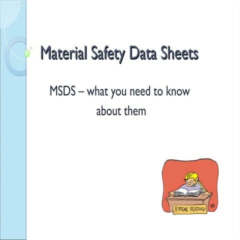 Msds training | PPTX