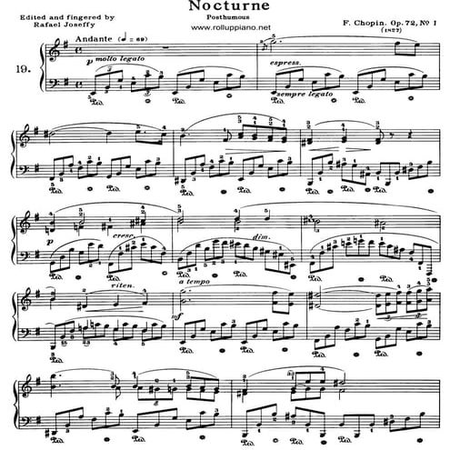 sheet music for piano free 19 nocturne op-72 | PDF