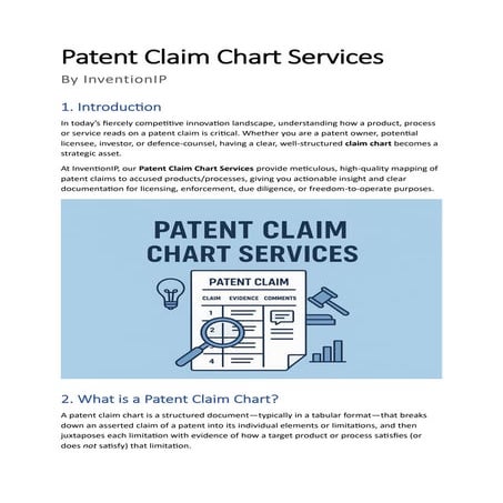 Patent Claim Chart Services | InventionIP | PDF