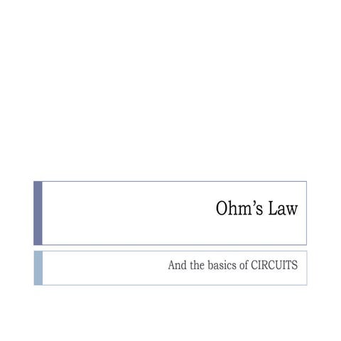 19 ohm's law | PPT