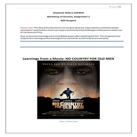 Learnings from "No Country for Old Men" | Why everyone should watch the ...