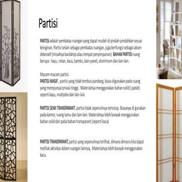 19 partisi dalam interior | PPTX