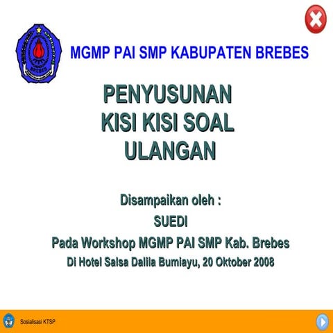 Penyusunan Kisi-kisi Soal | PPT