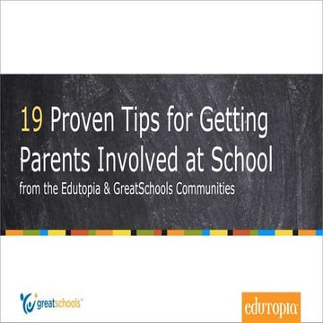 19 Proven Tips for Getting Parents Involved at School | PPTX