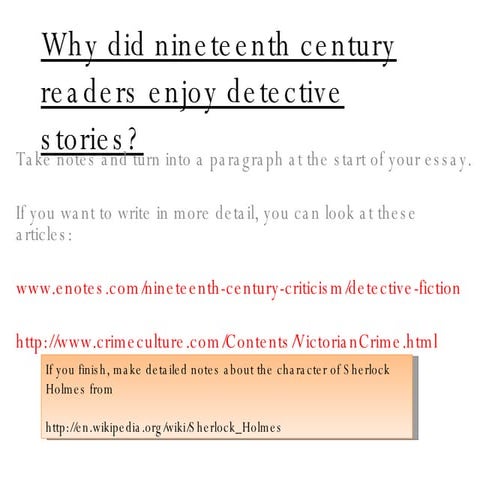 19th Century Detective Genre | PPT