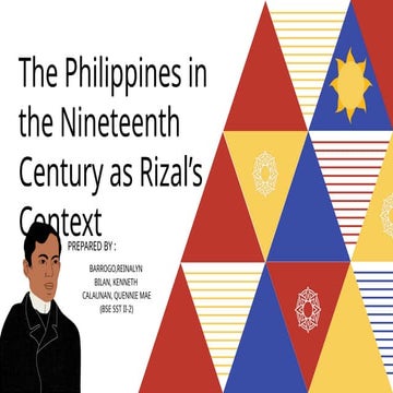 The Philippines in the 19th Century as Rizal's Context | PPTX