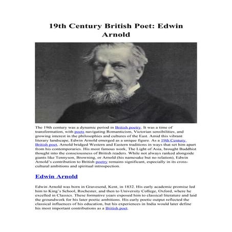19th Century British Poet Edwin Arnold.docx