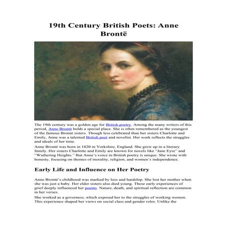 19th Century British Poets Anne Brontë.docx