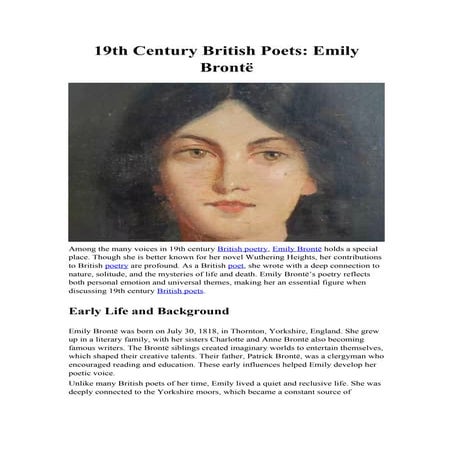 19th Century British Poets Emily Brontë.docx