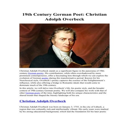 19th Century German Poet Christian Adolph Overbeck.docx