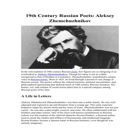 19th Century Russian Poets Aleksey Zhemchuzhnikov.docx