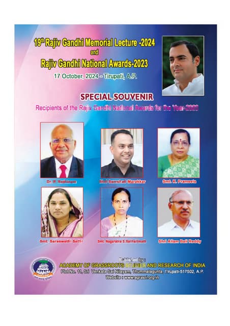 Invitation Card - AGRASRI One-day Round - Table Meeting on 'Rajiv Gandhi', 18th August 2024.pdf ...