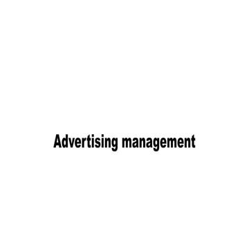Advertising management | PPT