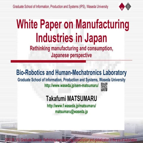 White Paper on Manufacturing Industries in Japan. | PDF