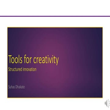 Creativity tools-part 1 | PPT