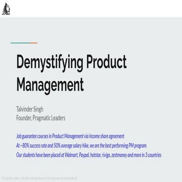 Demystifying Product Management | PPT