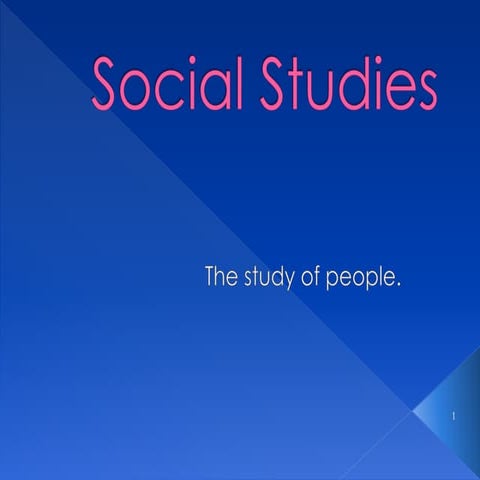 Introduction in Social Studies In Social Studies | PDF