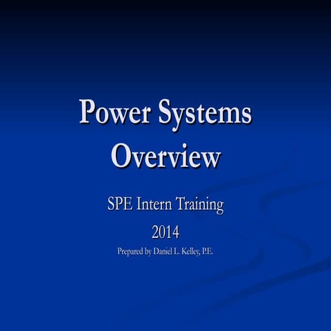 Power System Overview Presentation 2014. | PPT
