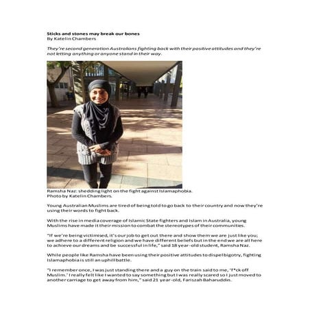 Katelin Chambers Feature Writing Sample | PDF