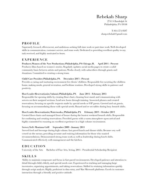 Jessica's Resume 2017 | DOCX