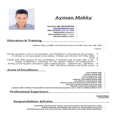 Bassam CV | DOCX