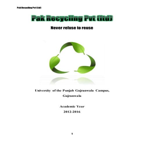 Pak Recycling Pvt(Ltd) | DOCX