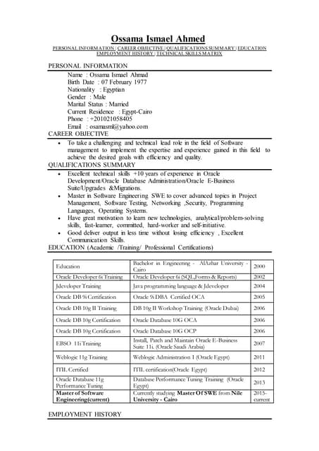 CV | PDF | Databases | Computer Software and Applications