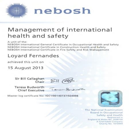 NEBOSH - IGC 1 | PDF