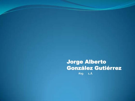 Jorge Gonzalez presentations