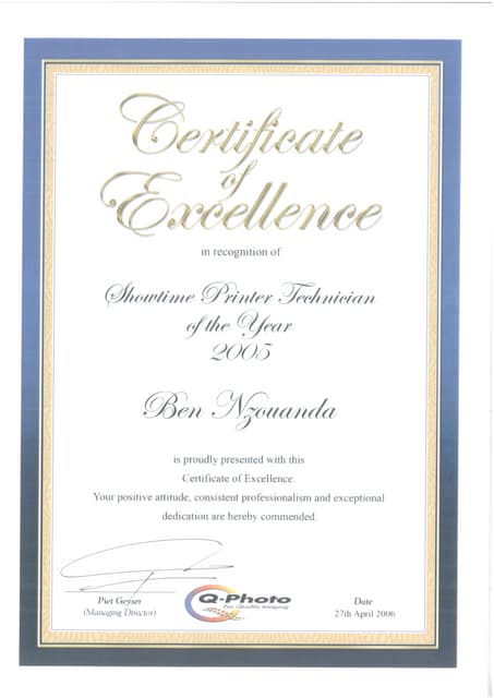 BASIC CAMERA TRAINING CERTIFICATE | PPT