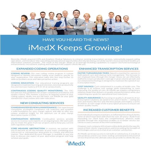 iMedX is Growing | PDF