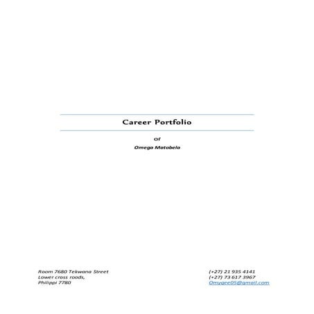 Career Portfolio | DOCX