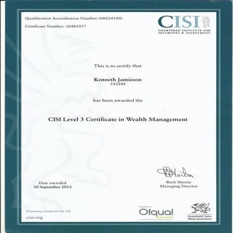 CISI certificate | PDF