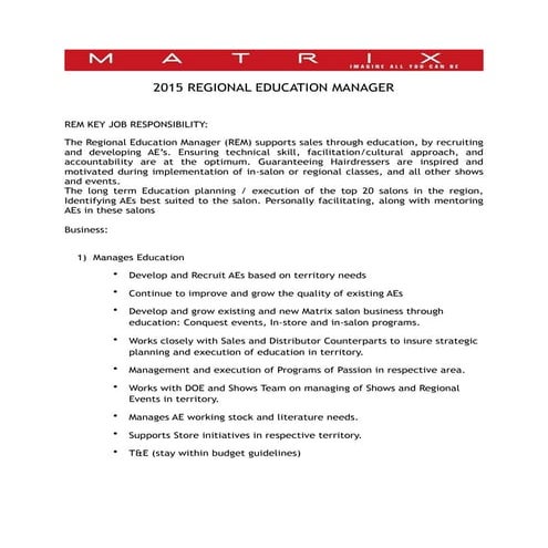 REM Job Position | PDF