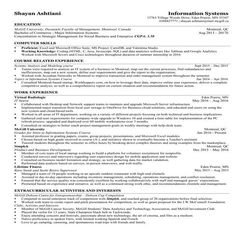 Shayan Ashtiani - Resume | PDF