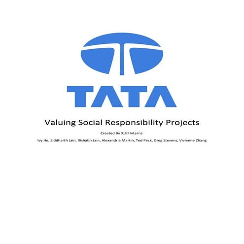 Tata Internship Final Report | PDF