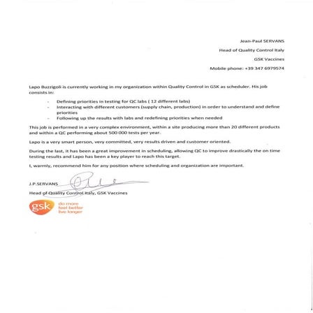 Recommendation Letter - QC Head | PDF