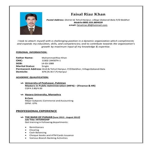 Faisal Riaz CV | DOCX