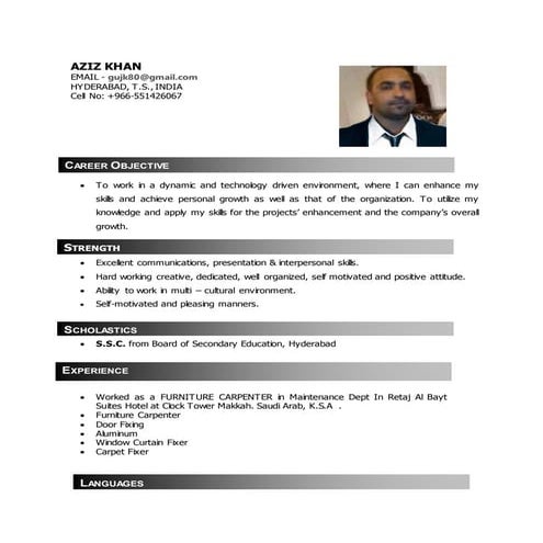 Aziz Khan CV | DOCX