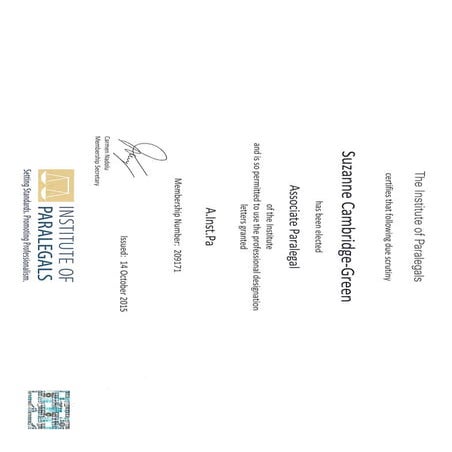 IoP Certificate_151015 | PDF