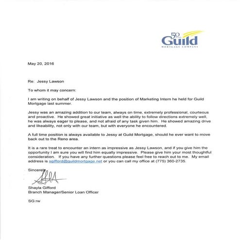 Signed letter of recommendation | PDF