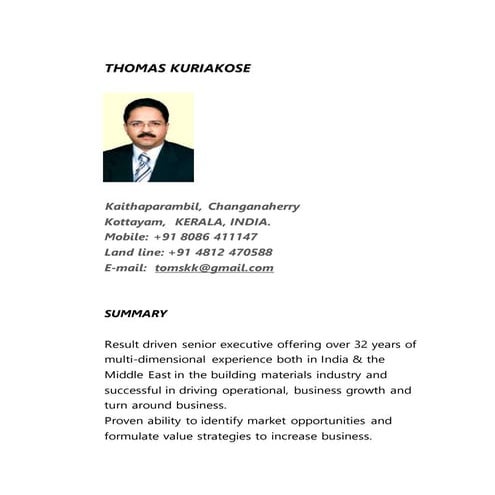 Professional Profile Sandeep Vats | DOCX