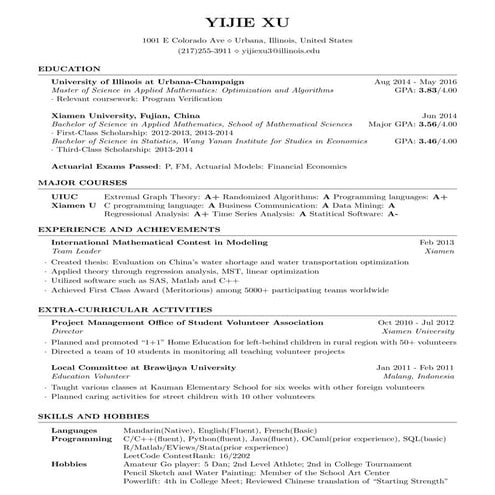 SY_Yao_Resume_summer | PDF